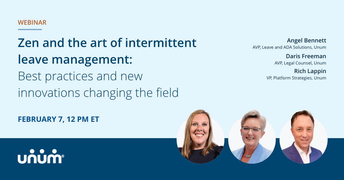 Webinar: Best practices for intermittent leave management.